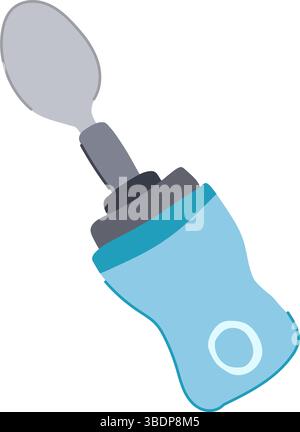 innovation smart spoon cartoon vector illustration Stock Vector Image ...