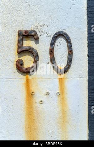 Close Up House Number 50 At Amsterdam The Netherlands 10-6-2021 Stock ...