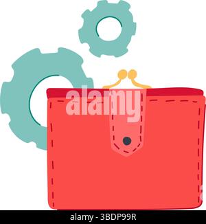 security smart wallet vector cartoon graphic Stock Vector Image & Art ...