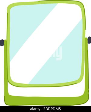 visual speech therapy mirror cartoon vector illustration Stock Vector ...