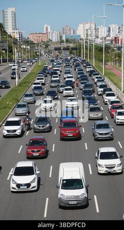 vehicles in traffic jam salvador, bahia, brazil: november 28, 2024 ...