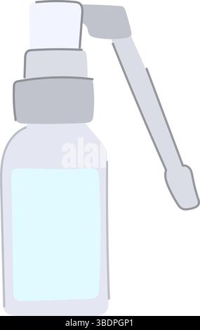 nozzle throat spray bottle cartoon vector illustration Stock Vector ...