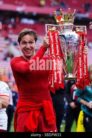Liverpool's Federico Chiesa celebrates after scoring his side's third ...
