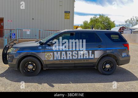 Tombstone Marshall Police cruiser parked in downtown Tombstone, Arizona ...