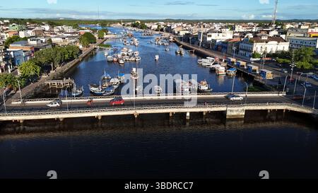valenca, bahia, brazil - april 18, 2025: view of the canal and port of ...