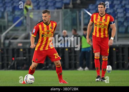 Ylber Ramadani of Lecce during the serie A Enilive match between SS ...
