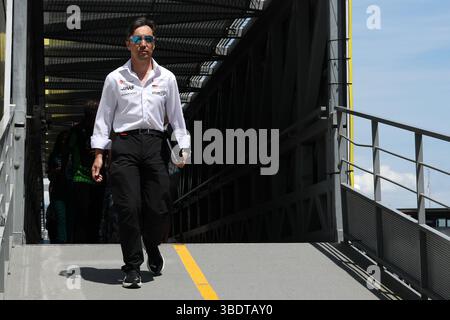 Ayao Komatsu (JPN) Team principal Moneygram Haas F1 Team. (Photo by Philippe Nanchino/Eurasia ...