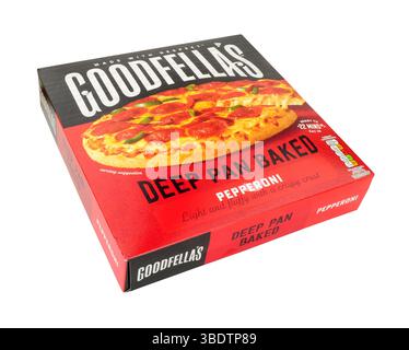 Goodfella's deep pan frozen pepperoni and cheese pizza Stock Photo - Alamy