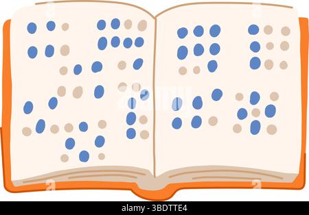 blindness braille textbook cartoon vector illustration Stock Vector ...