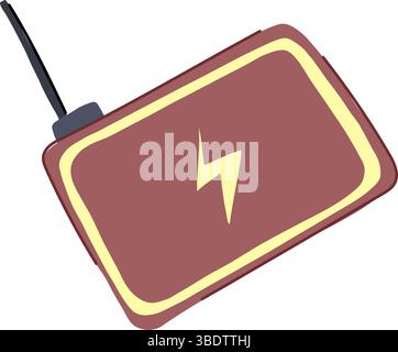 efficient charging mat cartoon vector illustration Stock Vector Image ...