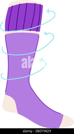 pain compression socks cartoon vector illustration Stock Vector Image ...
