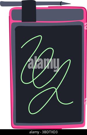 digital handwriting pad cartoon vector illustration Stock Vector Image ...