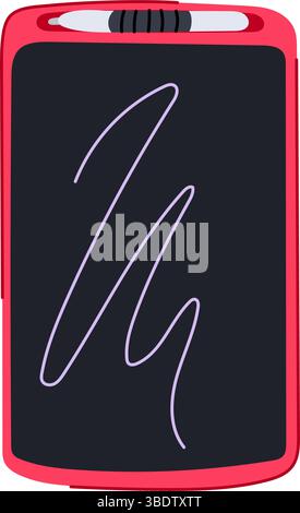 digital handwriting pad cartoon vector illustration Stock Vector Image ...