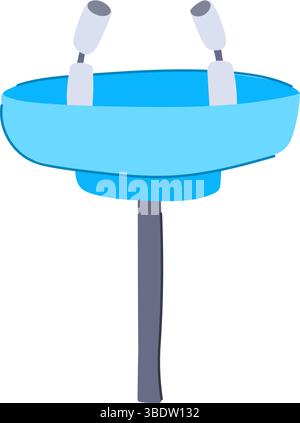 emergency eye wash station cartoon vector illustration Stock Vector ...