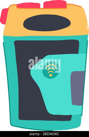 mapping gps beacon cartoon vector illustration Stock Vector Image & Art ...