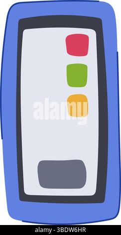 results voting clicker cartoon vector illustration Stock Vector Image ...