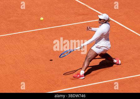 Taylor Townsend of the United States during the first round of the U.S ...