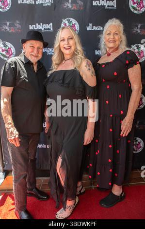 Geno Gibson, Meri Gyetvay und Sharon Gibson bei der Premiere des Horror ...