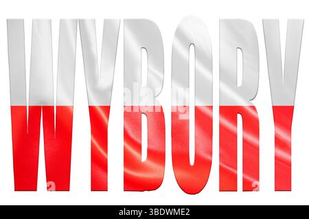 Digital composite The Polish word POLSKA Poland with an overlay of the ...