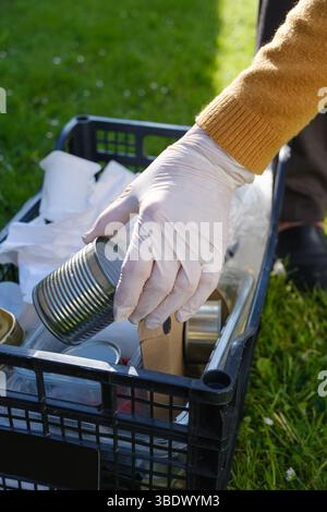 Ecology and zero waste concept. World map silhouette on cardboard ...
