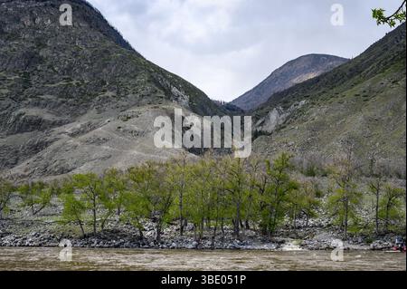 Dangerous, rugged terrain and jagged peaks. mysterious gorge and stone ...