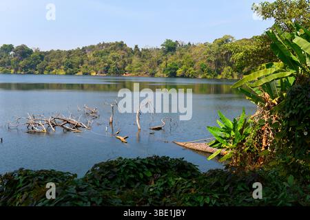 The famous Yeak Laom lake near Ban Lung in Ratanakiri,Cambodia,South ...