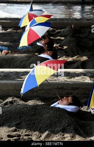 Thermal Sand Bath,Ibusuki City,Kyushu island,Japan,Asia Stock Photo - Alamy