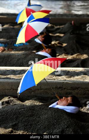 Thermal Sand Bath,Ibusuki City,Kyushu island,Japan,Asia Stock Photo - Alamy