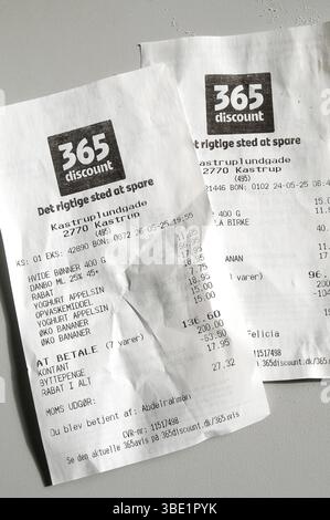 Copenhagen/ DenmarK/27 MAY 2025/ grocery at danish 365 grocery receipt ...