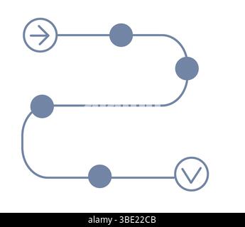 Road map product development chronology plan, strategy direction icon ...