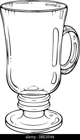 Glass of Wine Isolated Coloring Page for Kids Stock Vector Image & Art ...