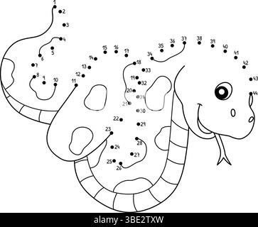 Dot to Dot Snake Australian Animal Isolated Stock Vector Image & Art ...