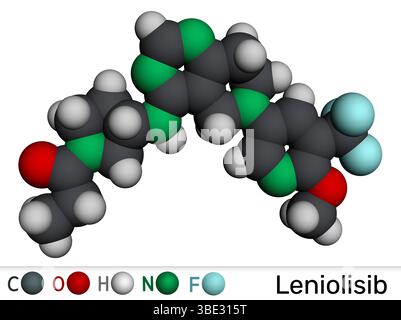 Leniolisib molecule. PI3K delta inhibitor used for treatment of APDS ...