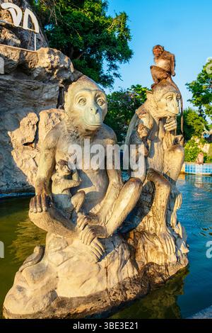 Long-tailed macaques Macaca fascicularis in Sacred Monkey Forest, Ubud ...