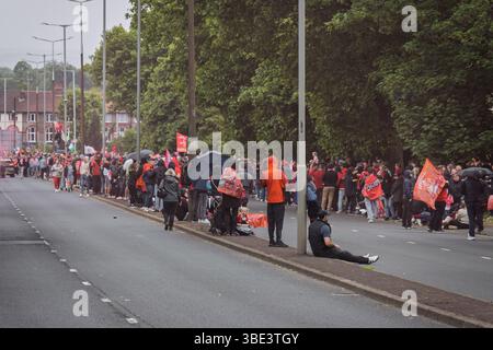 Liverpool supporters waiting on Queens Drive before the Liverpool FC ...