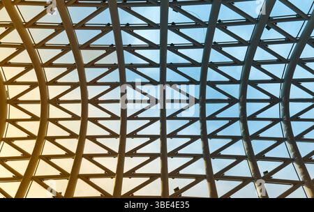Architectural design features roof grid structure. High quality photo ...