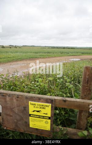 Hare Coursing Sign in the Cotswolds - 27 May 2025 Picture by Antony ...