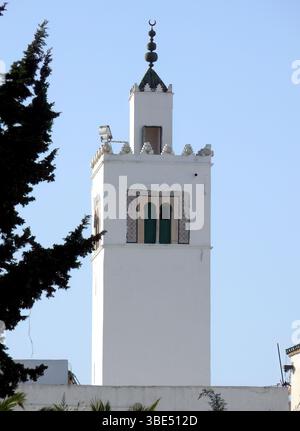 Mosque Zaouia Minaret, Sidi Bou Said, Tunisia, North Africa Stock Photo ...