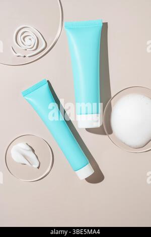 Blue Tubes Arranged in Vertical and Intersecting Patterns Stock Photo ...