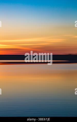 Motion blurred abstract lake at sunset background or wallpaper Stock ...