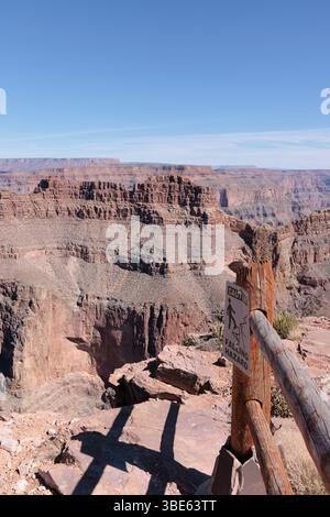 Rock formations at the Eagle Point overlook in Grand Canyon West near ...