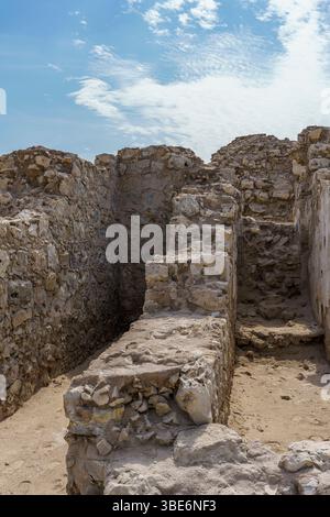 Circular stone tomb entrance shows Dilmun burial chamber construction ...
