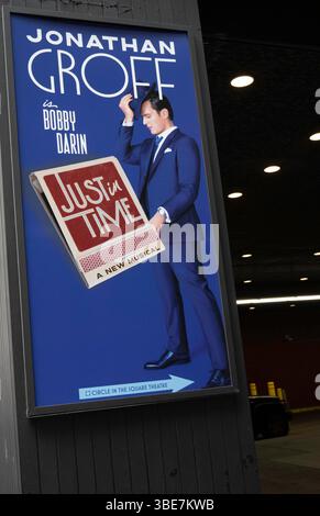 Jonathan Groff performing as Bobby Darin during the curtain call in the ...