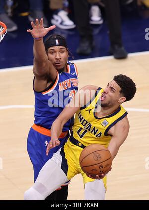 New York Knicks' Miles McBride in action during an NBA basketball game ...