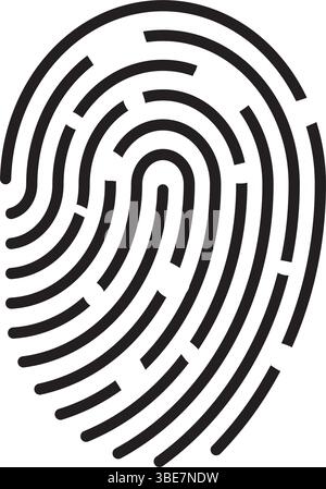 fingerprint symbol icon, design element illustration Stock Vector Image ...