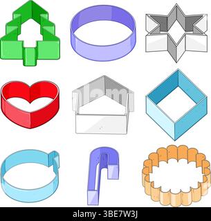 cookie cutter set cartoon vector illustration Stock Vector Image & Art ...