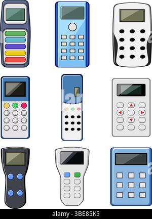 voting clicker set cartoon vector illustration Stock Vector Image & Art ...