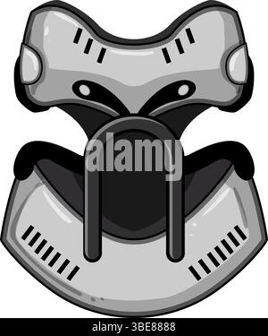 comfort cervical neck collar cartoon vector illustration Stock Vector ...