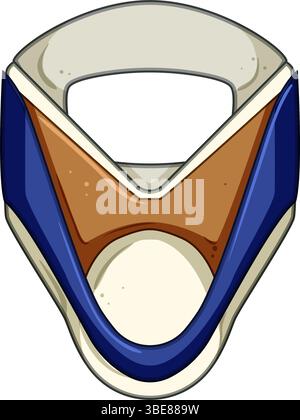 comfort cervical neck collar cartoon vector illustration Stock Vector ...