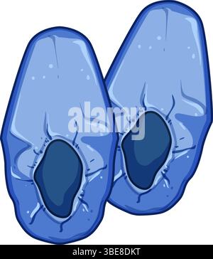 antistatic disposable shoe covers cartoon vector illustration Stock ...